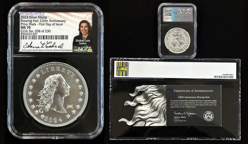 Global Coin Celebrates Milestone Sale: 2024 Flowing Hair Silver Medal ...