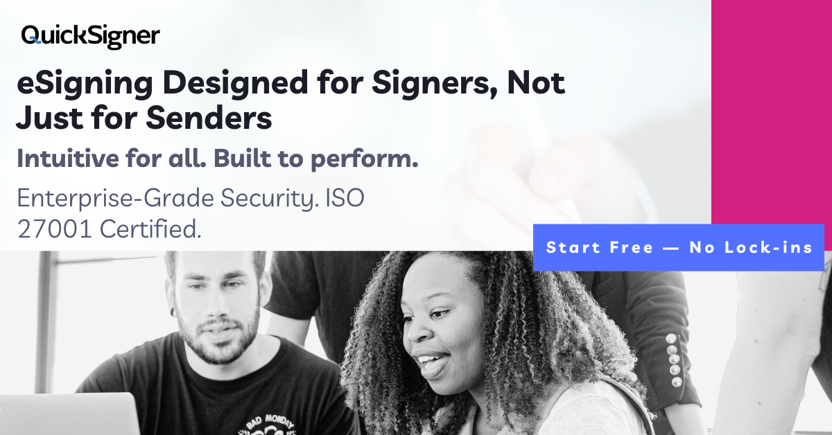 Sign PDF Free in 2026: QuickSigner Brings Legally Binding Electronic ...